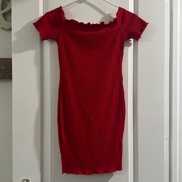 SHEIN | Dresses | Ribbed Red Dress | Poshmark